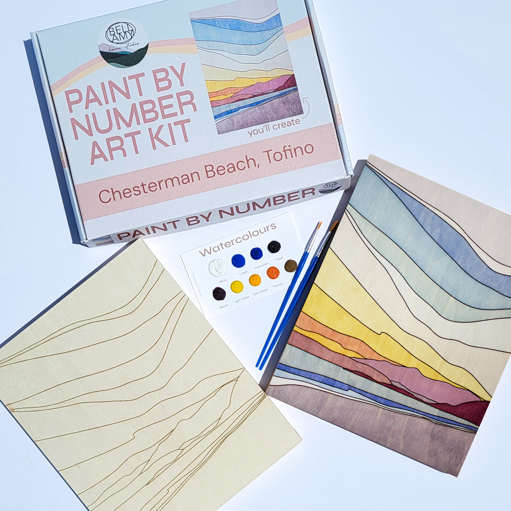 Paint By Number Art Kit - Chesterman Beach, Tofino – Bellamy Home Studio